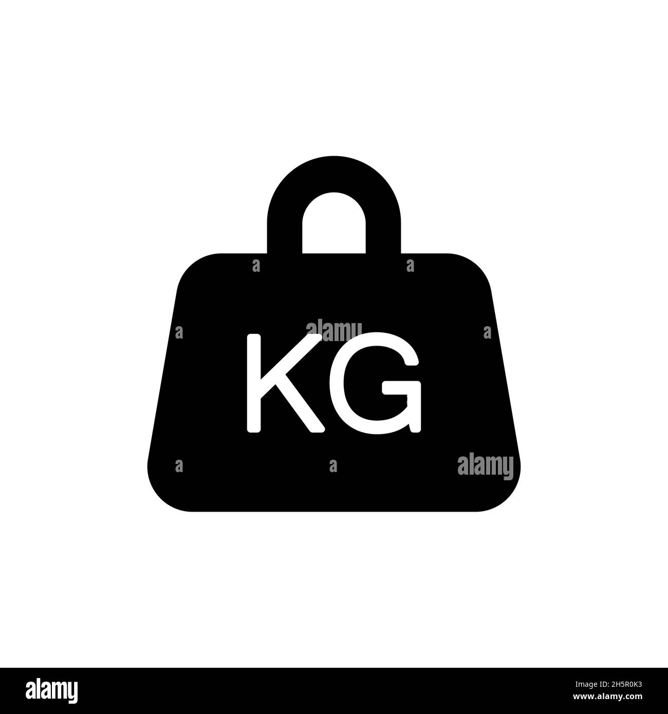 Weight kg flat icon vector symbol illustration, kilogram measurement mass Stock Vector Image ...