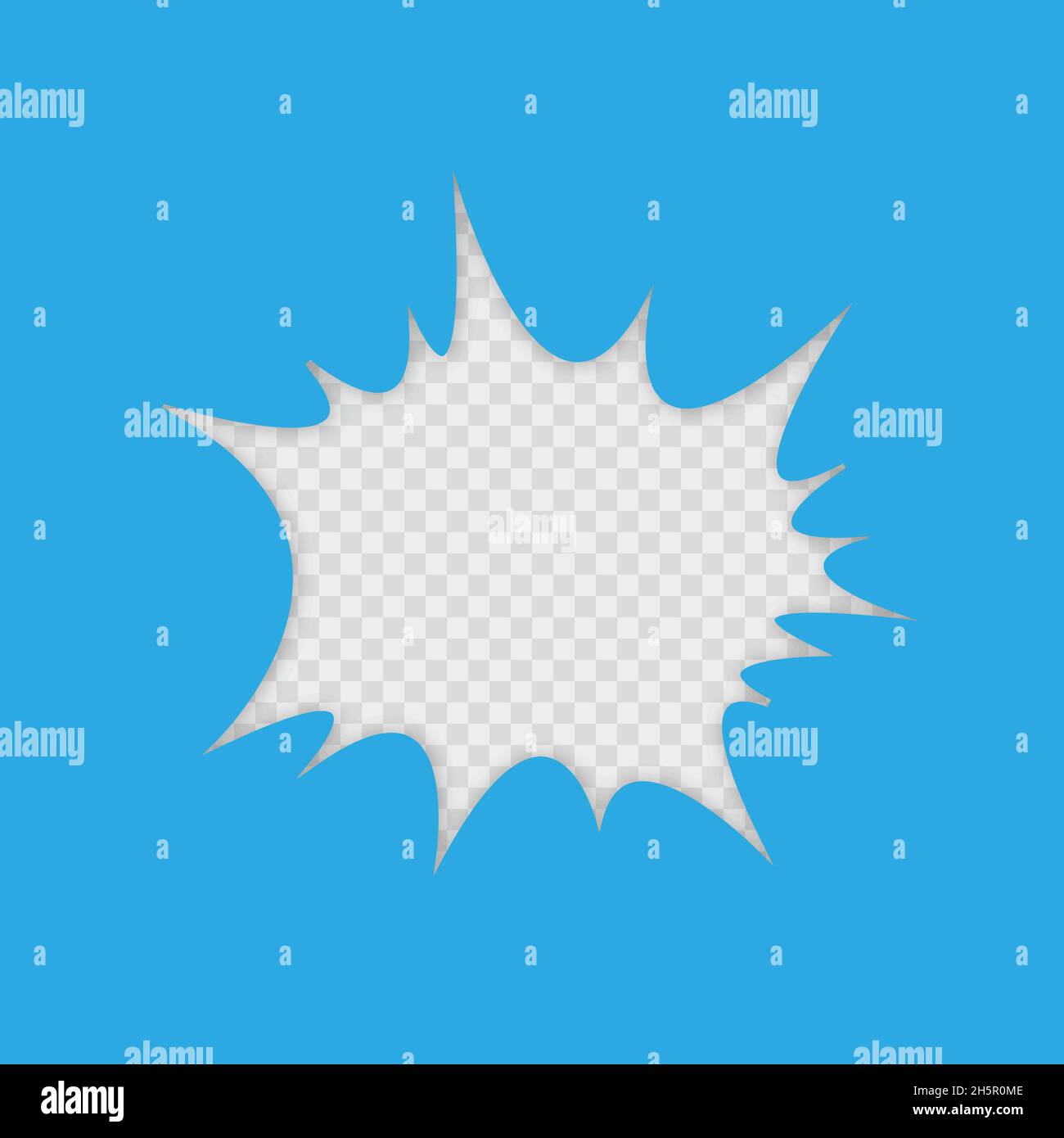 explosion, comic flash with transparent background, vector illustration ...