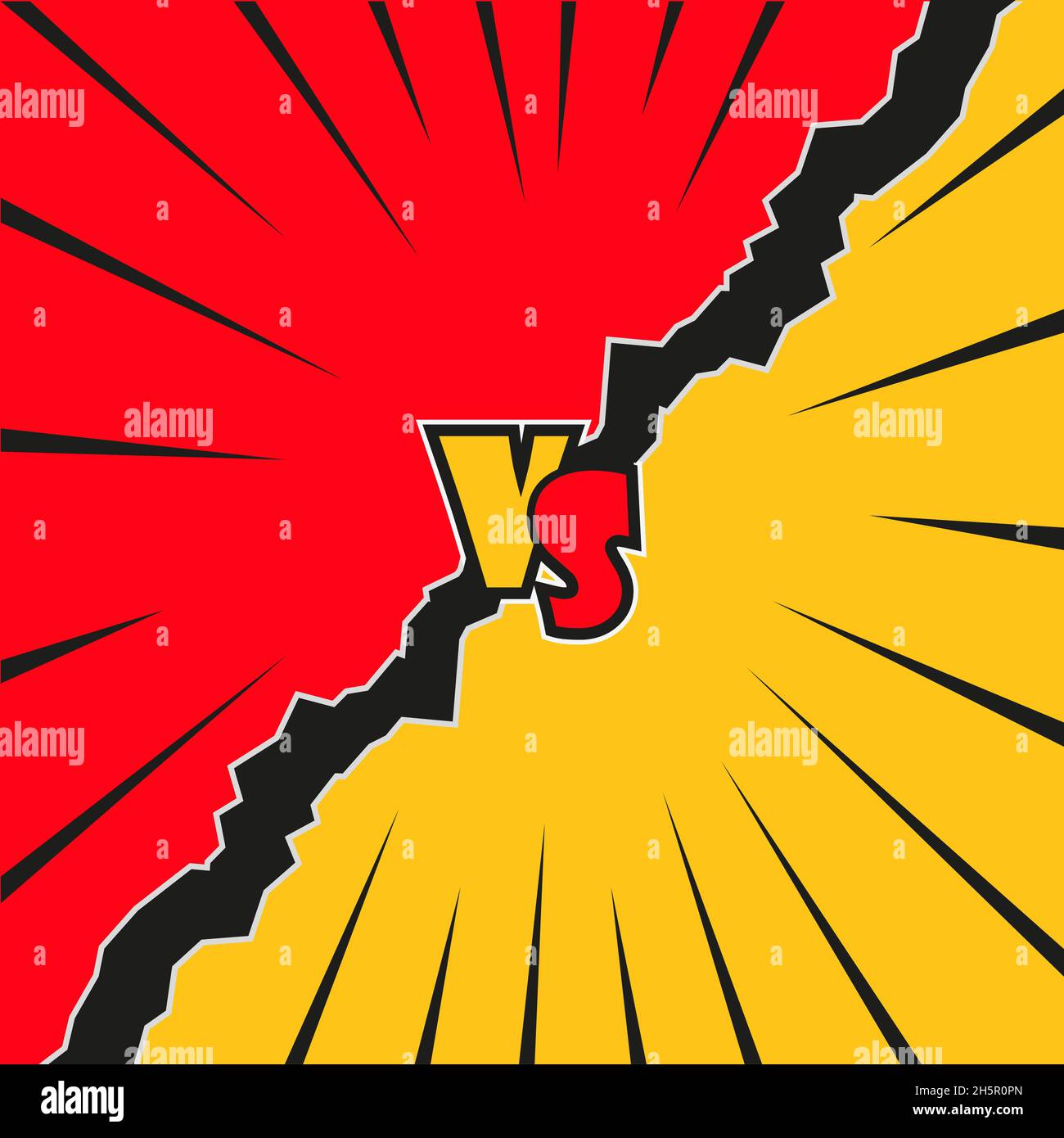 confrontation rays background in flat style, vector illustration Stock ...