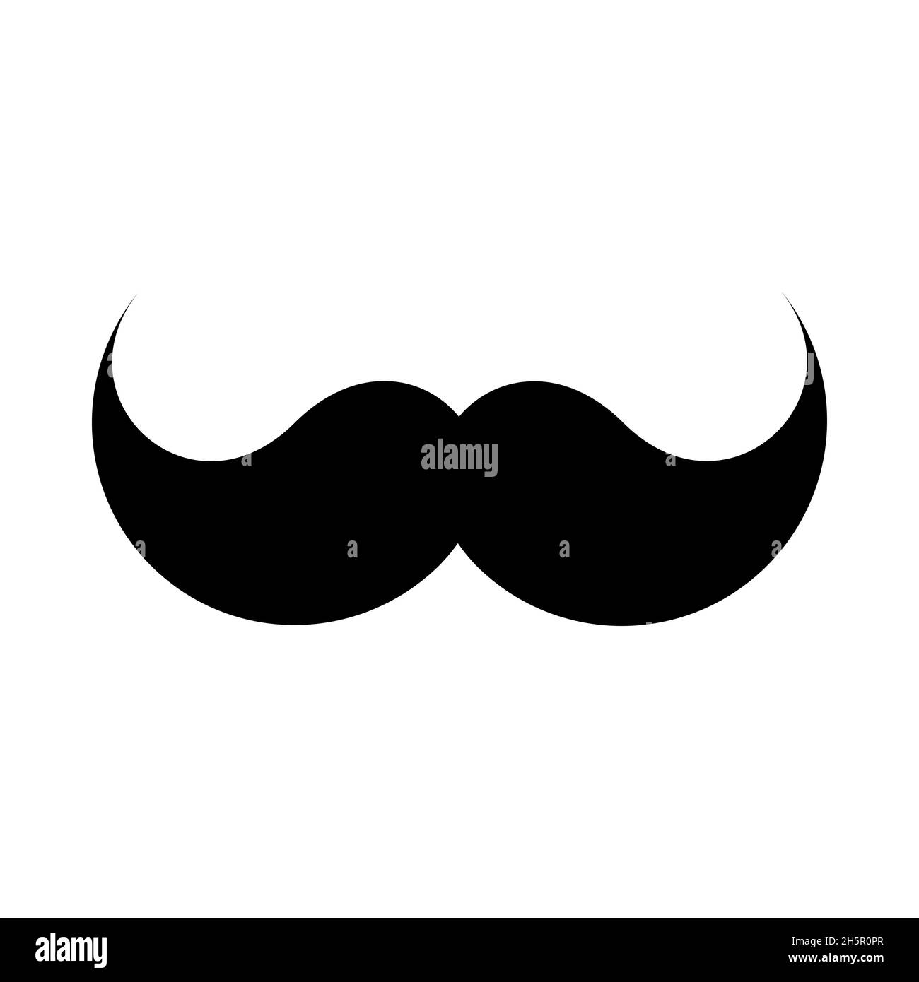 Mustache vector icon, isolated symbol of moustache, man vintage style ...