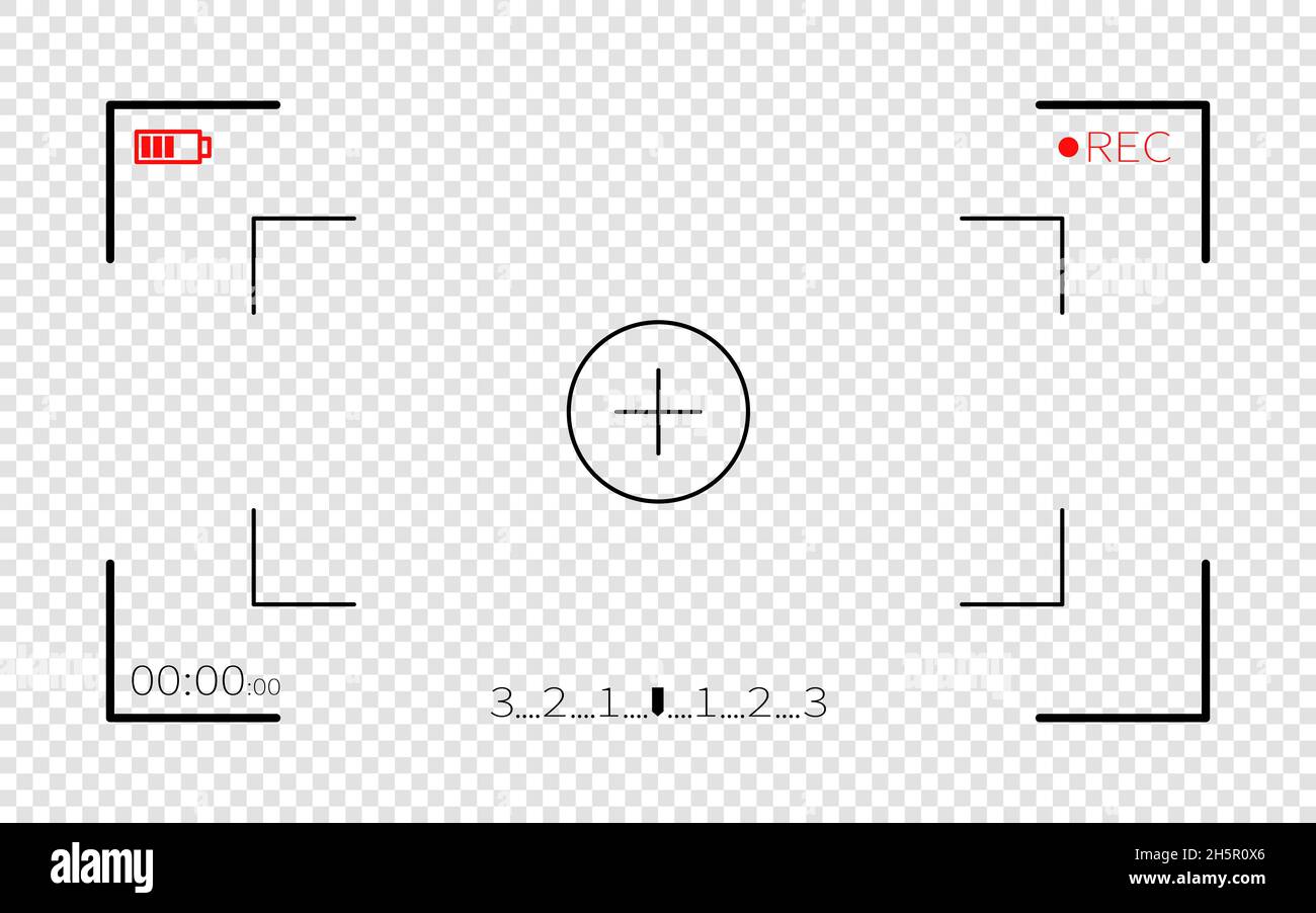 Camera display vector viewfinder, video cam screen background ...