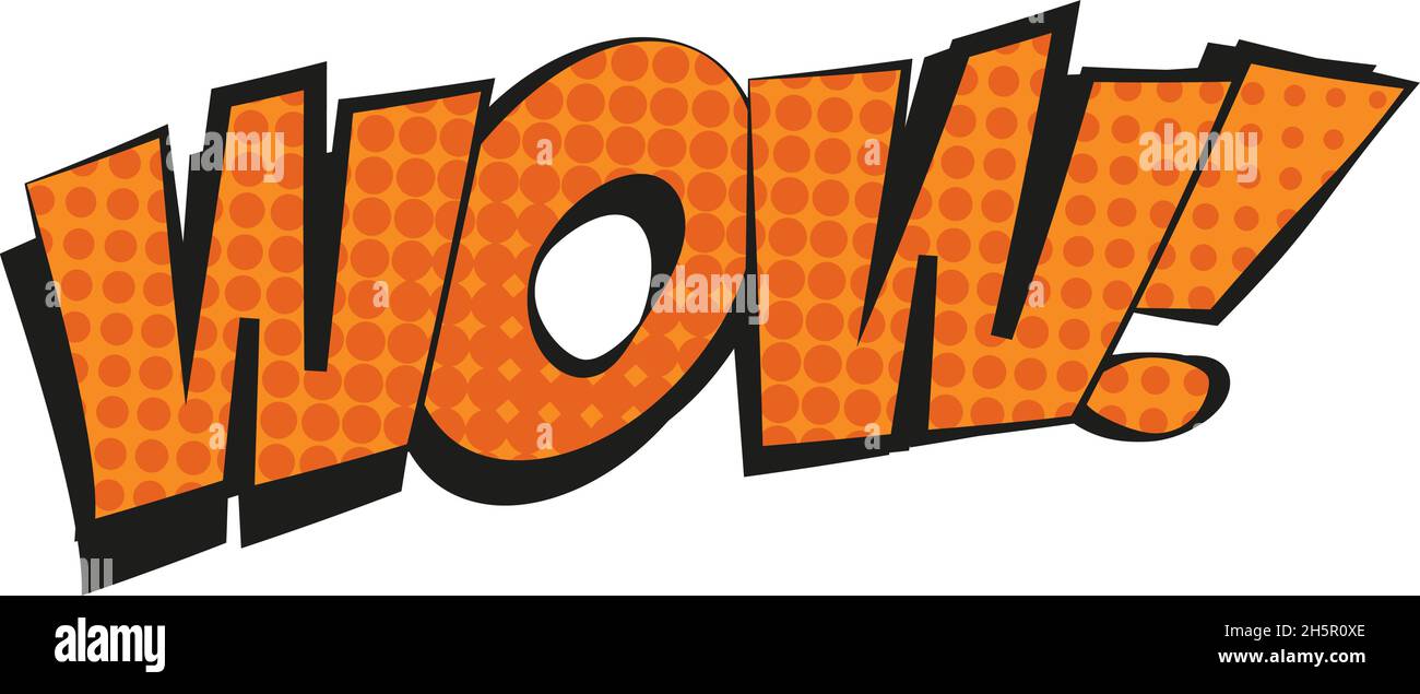 Wow explosion comic sticker Stock Vector Images - Alamy