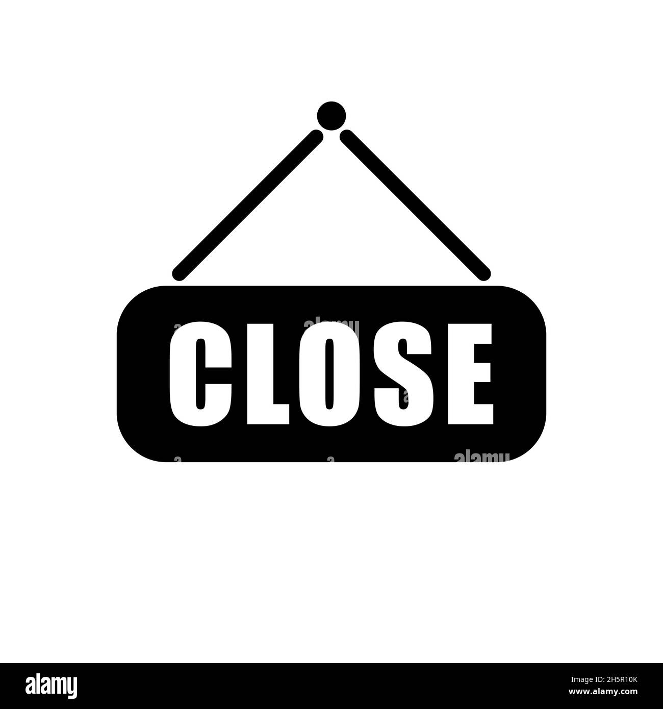Closed hanging shop door icon, graphic entrance vector symbol ...