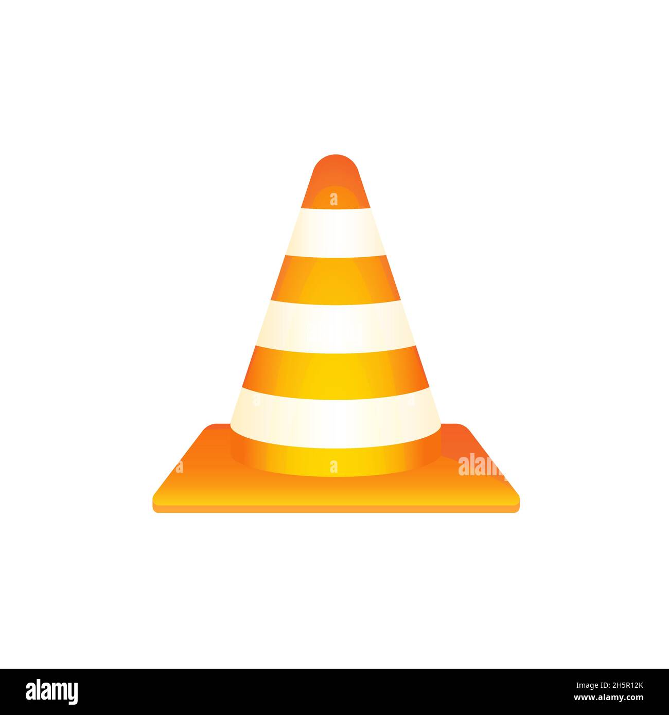 Road cone vector isolated illustration. Traffic roadwork warning ...