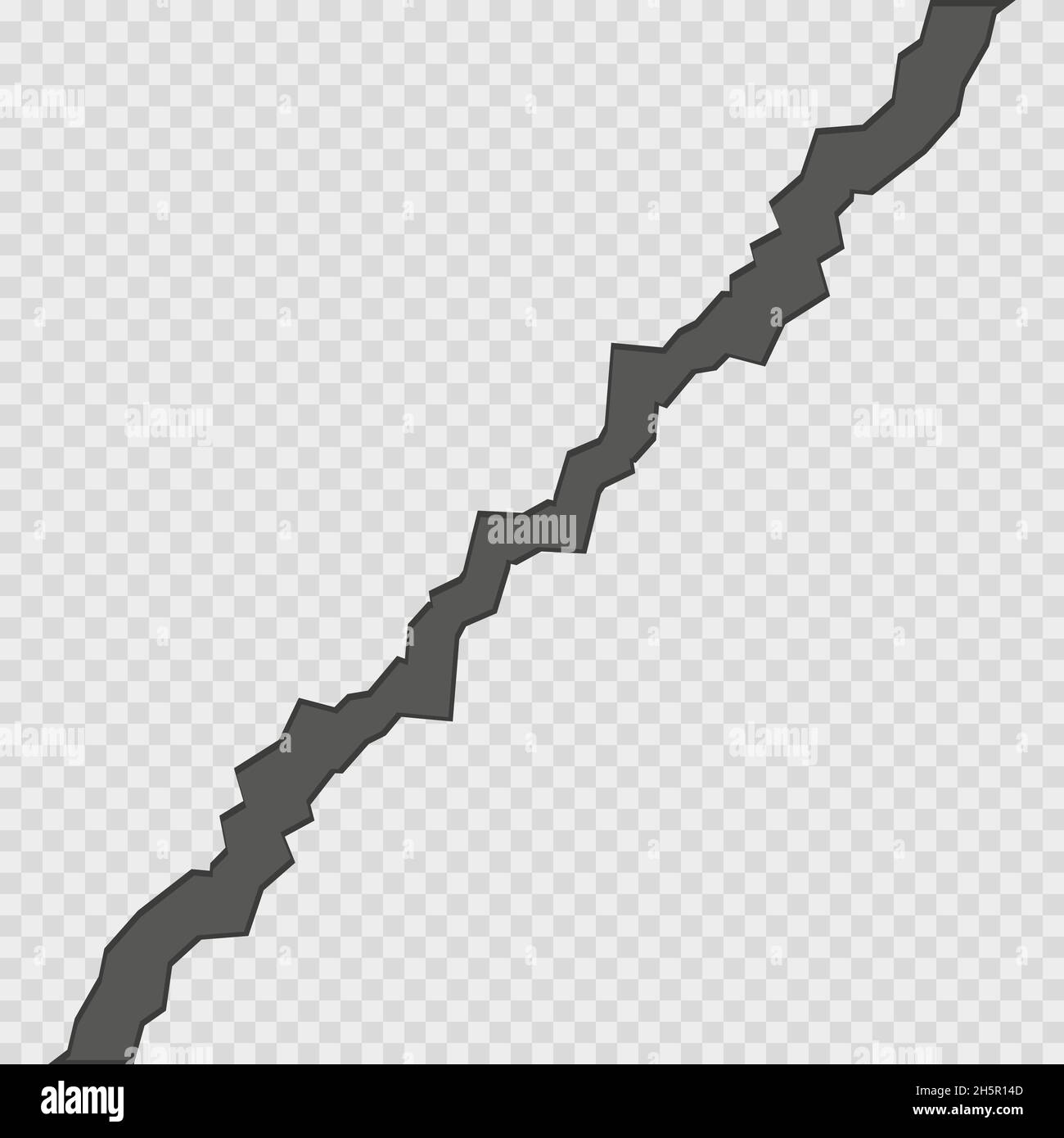 crack on transparent background in flat style, vector Stock Vector ...