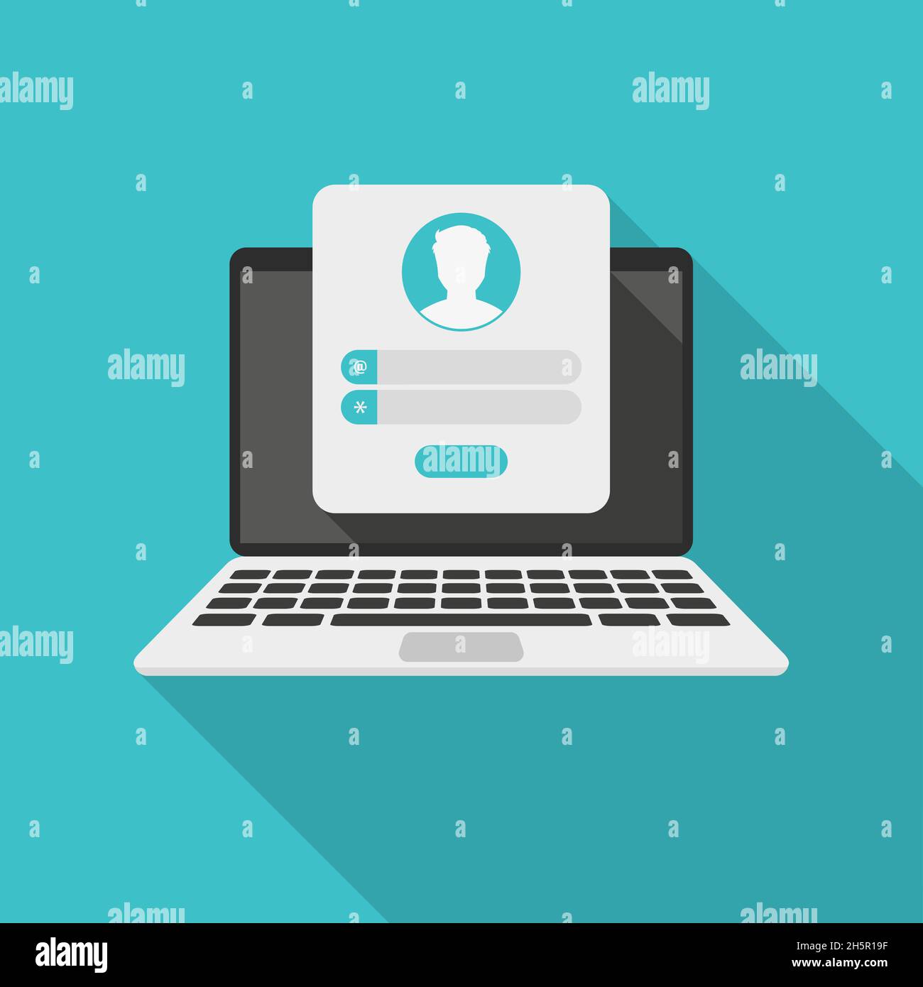 Login screen laptop Stock Vector Images - Alamy
