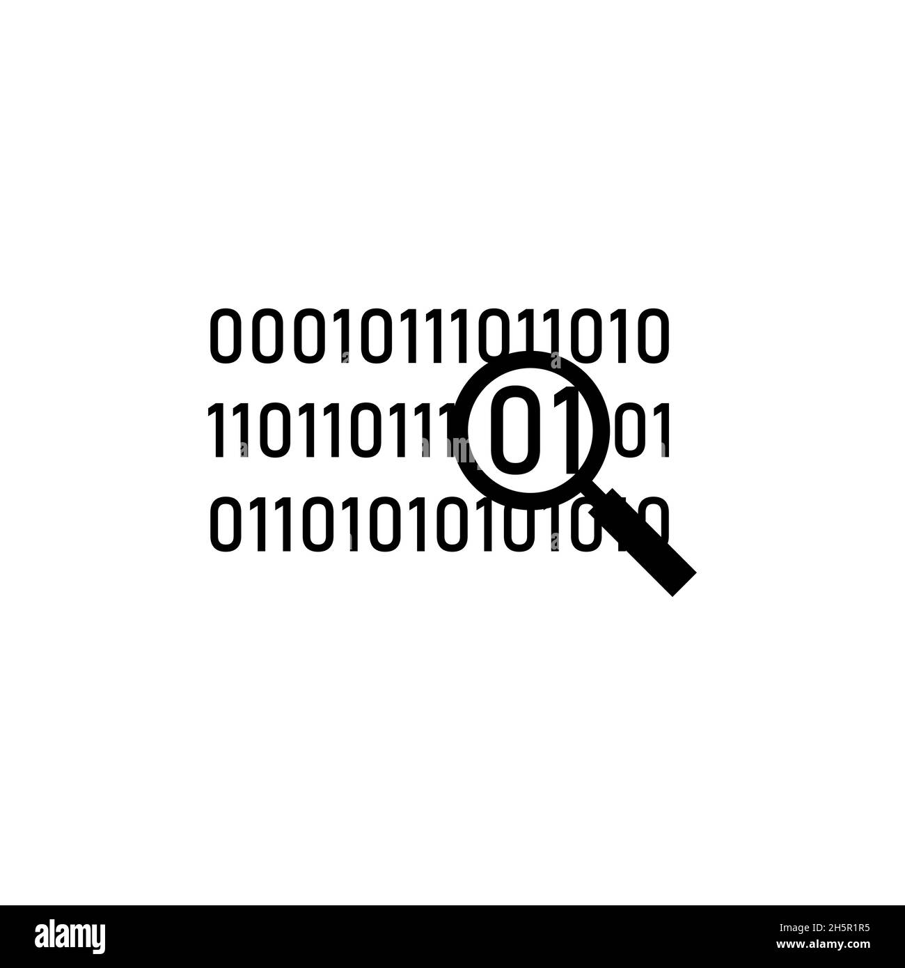 Circle binary code icon Stock Vector Images - Alamy