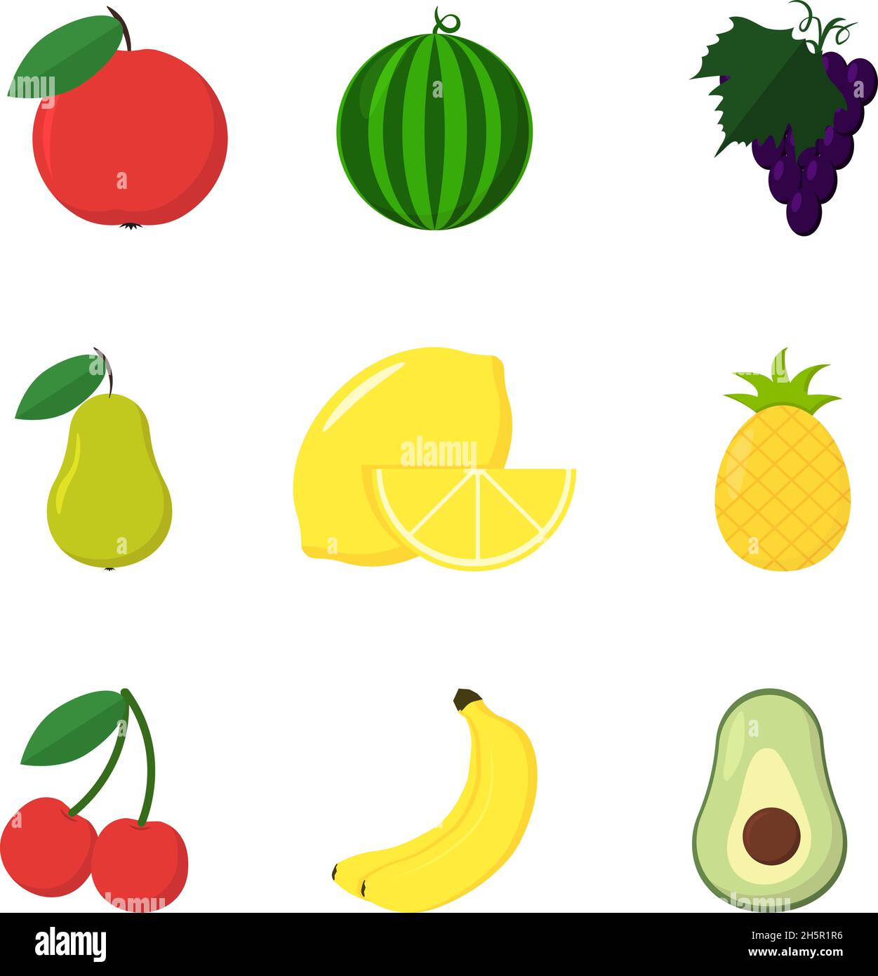 Tropical fruits in bright Stock Vector Images - Alamy