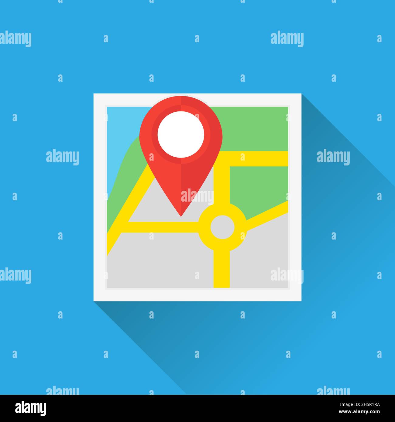 color map icon and marker location in flat Stock Vector Image & Art - Alamy