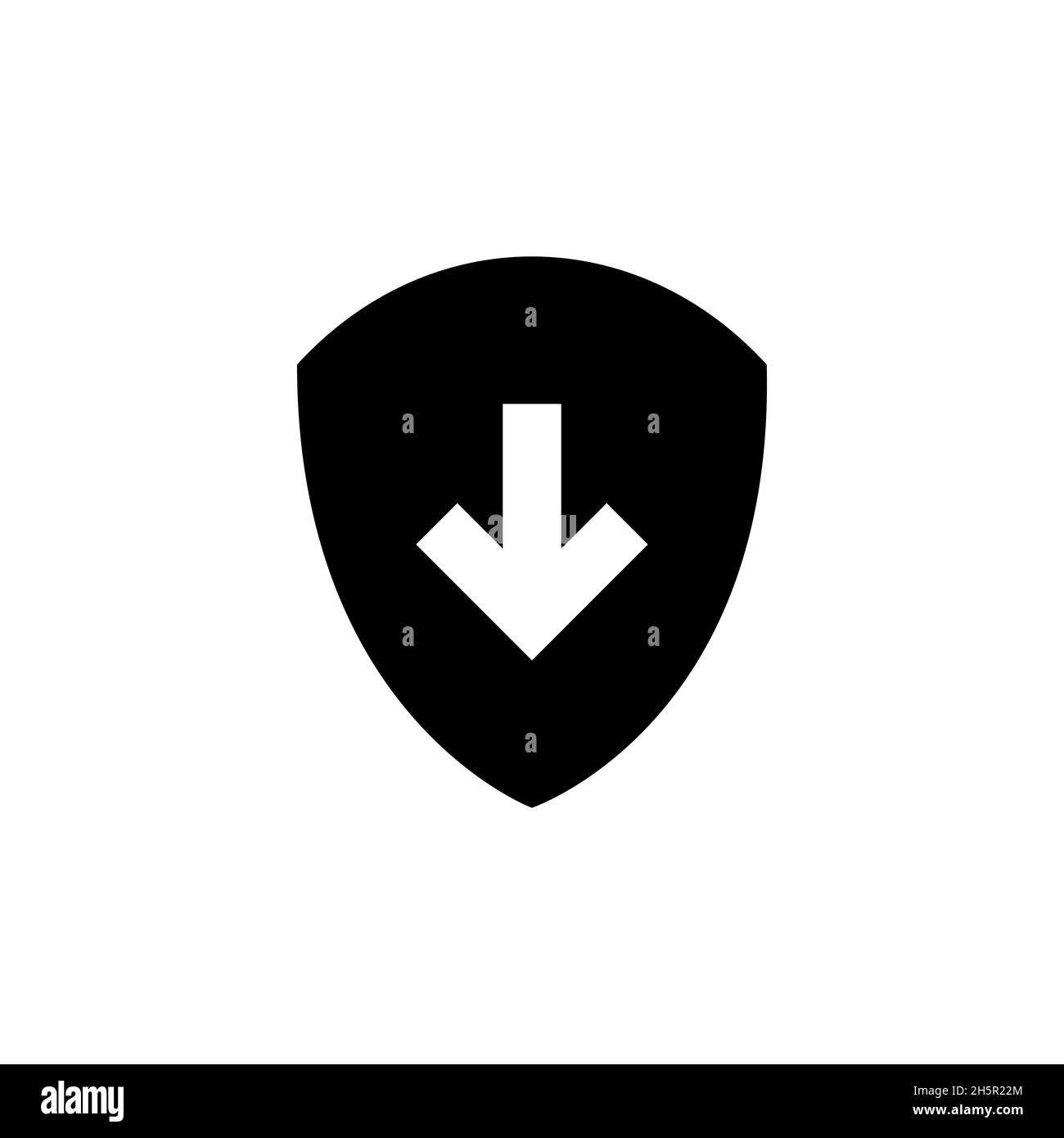 Download safety shield icon, firewall secure downloading data symbol ...