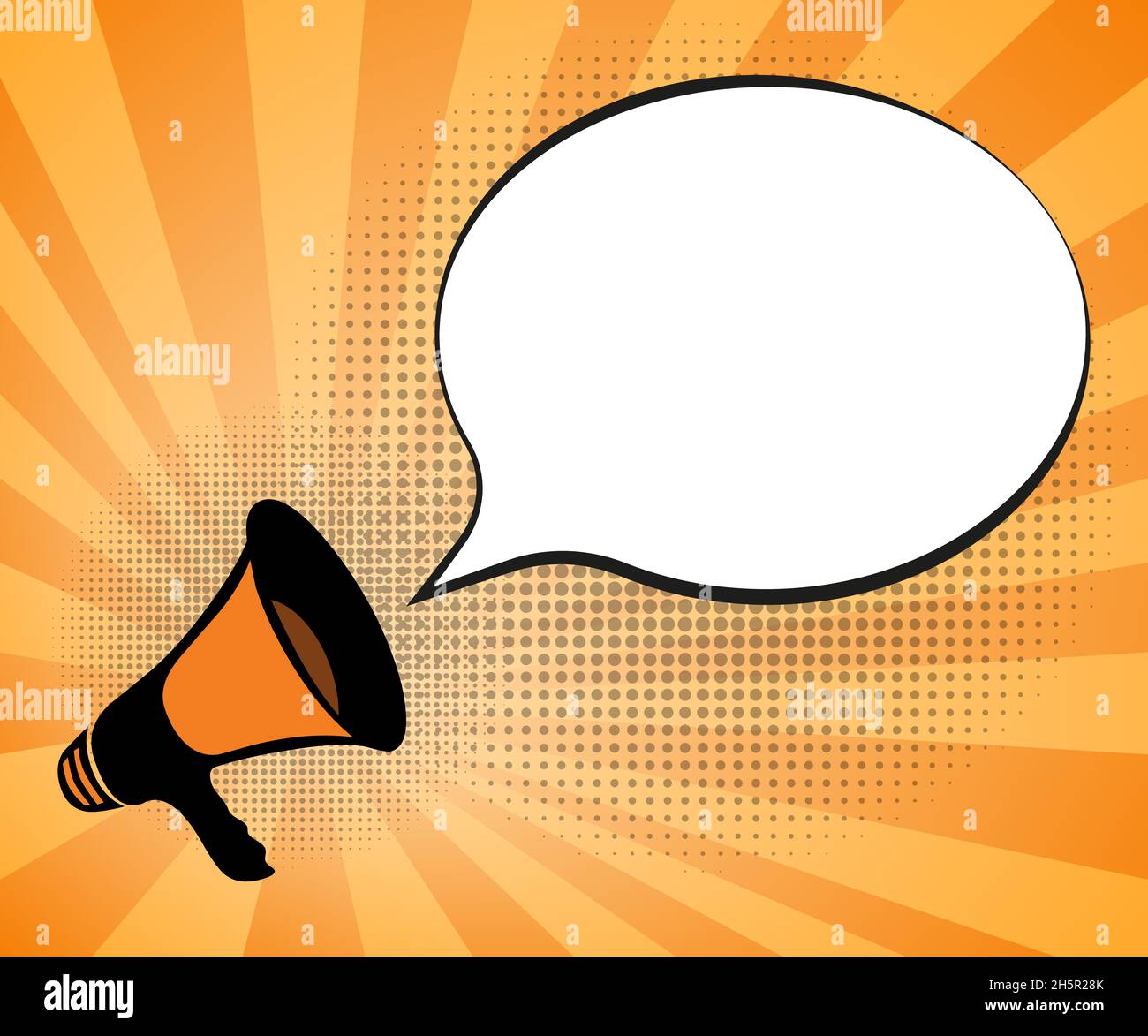 comic megaphone background in style of pop art Stock Vector Image & Art ...