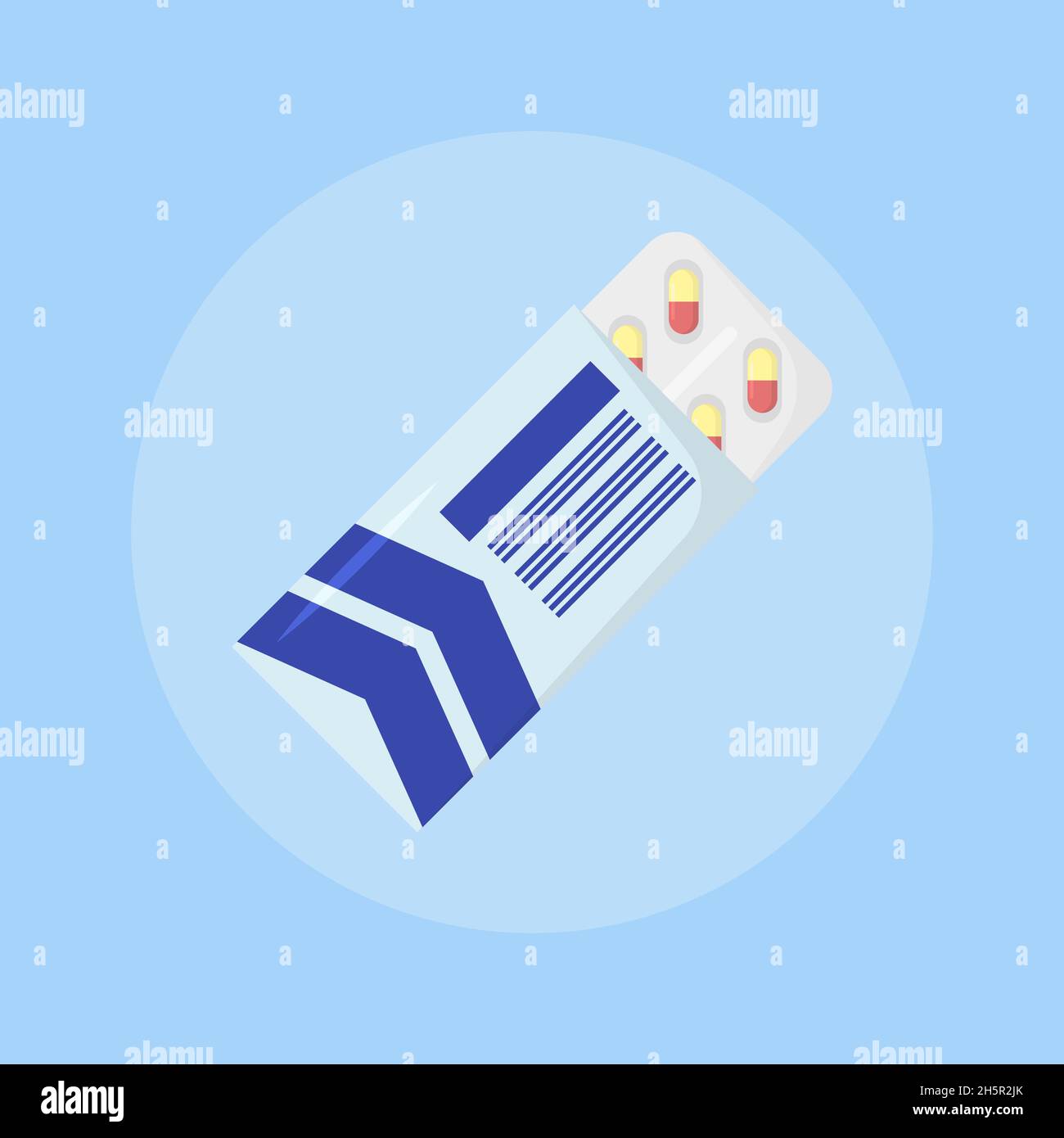 Blue tablets on background Stock Vector Images - Alamy