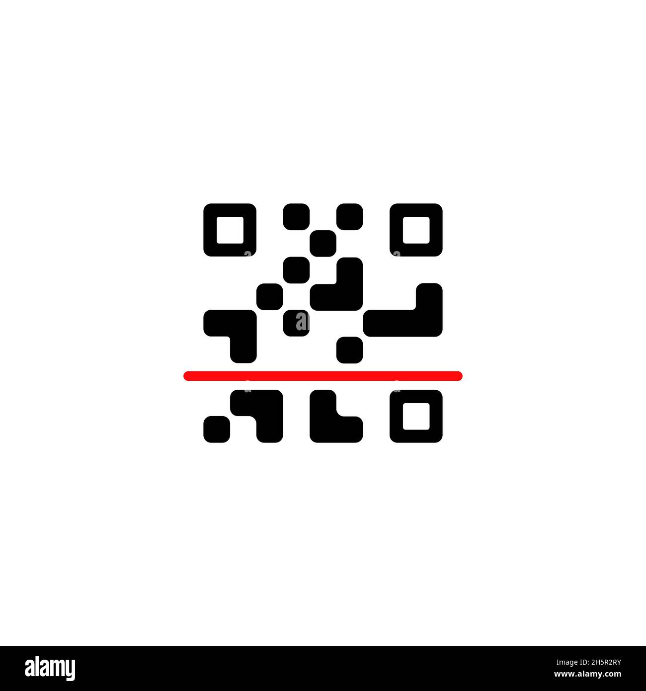 QR code scanning vector icon, qrcode scan flat isolated information ...