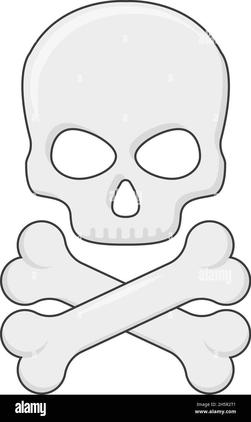 Skull icon flat color Stock Vector Images - Alamy