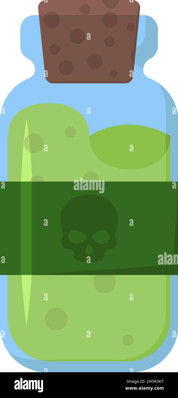 jar of poison label with skull, vector illustration Stock Vector Image ...