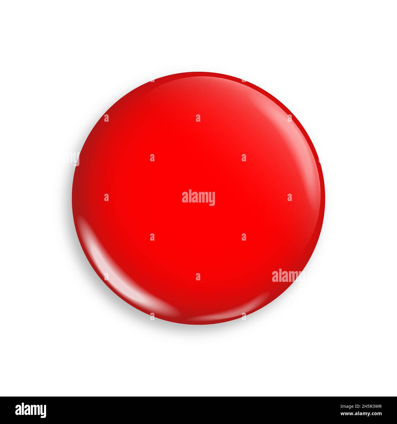 Red badge vector realistic button mock up isolated push blank graphic ...