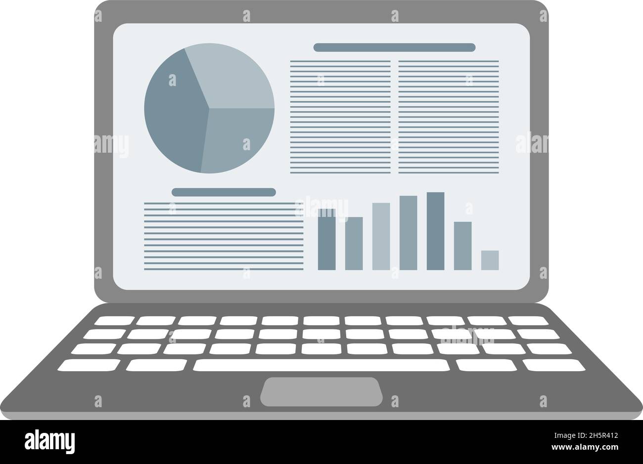 Laptop digital charts on Cut Out Stock Images & Pictures - Alamy