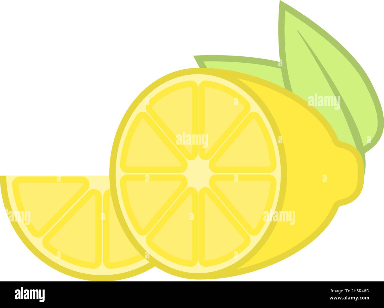 Cut lemon in half Stock Vector Images - Alamy