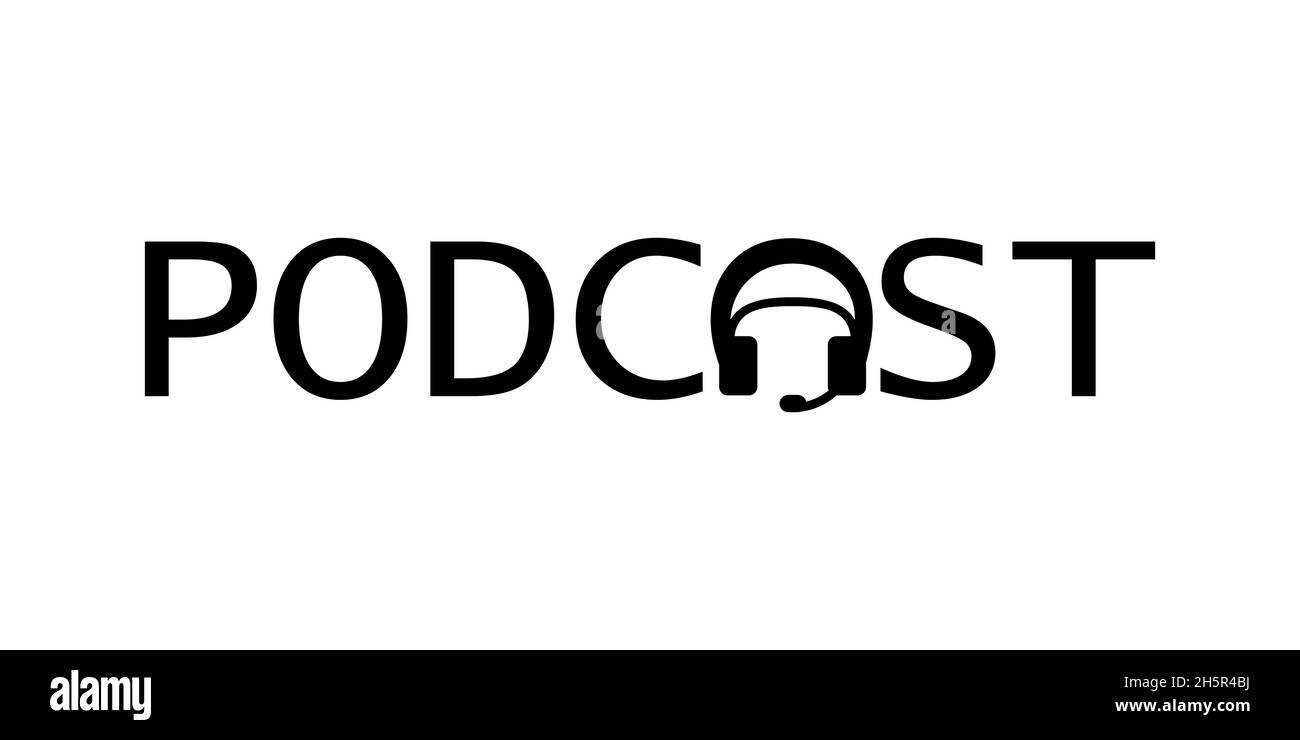 Podcast background vector dj radio broadcasting isolated background ...