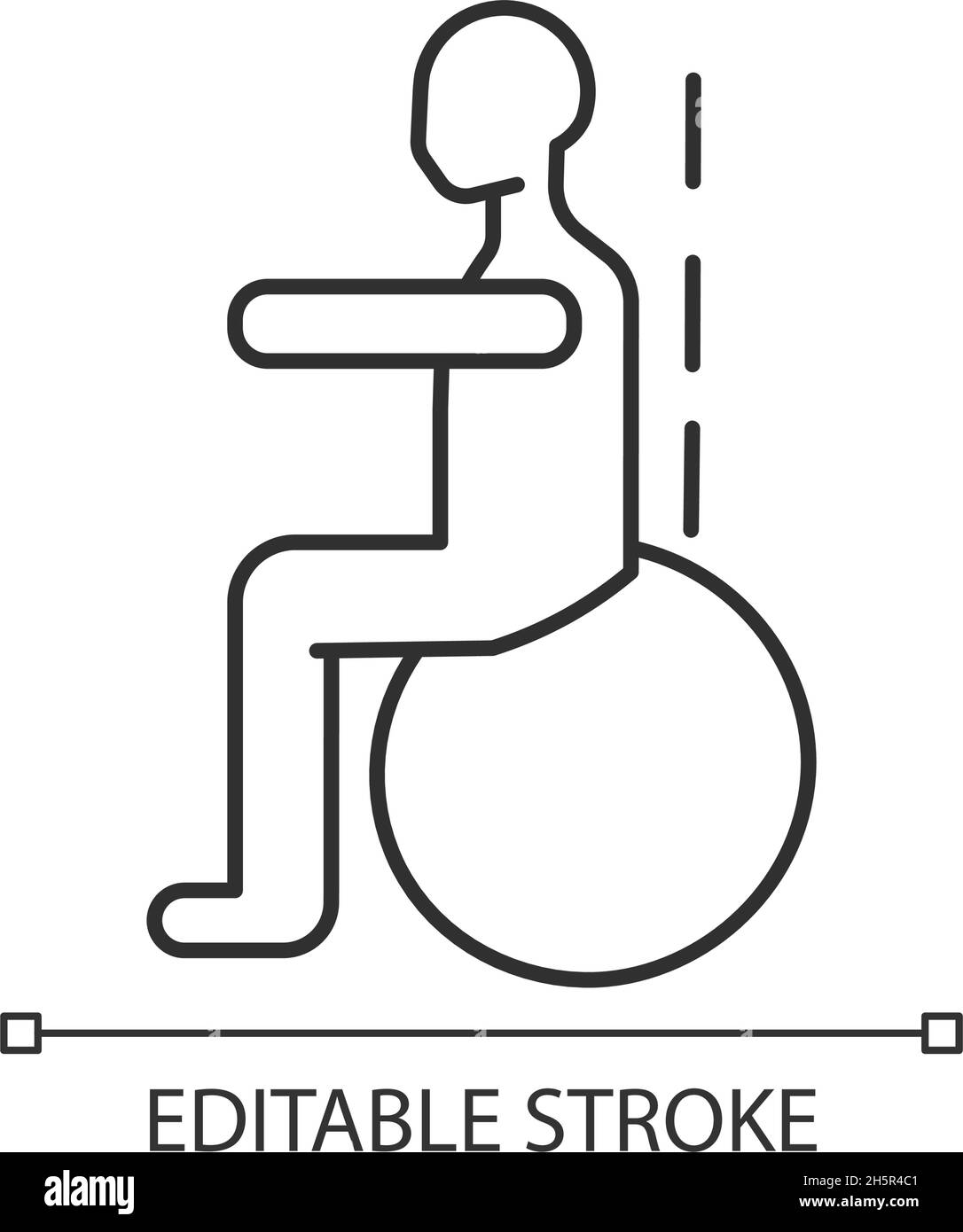 Gym ball exercises linear icon Stock Vector Image & Art - Alamy