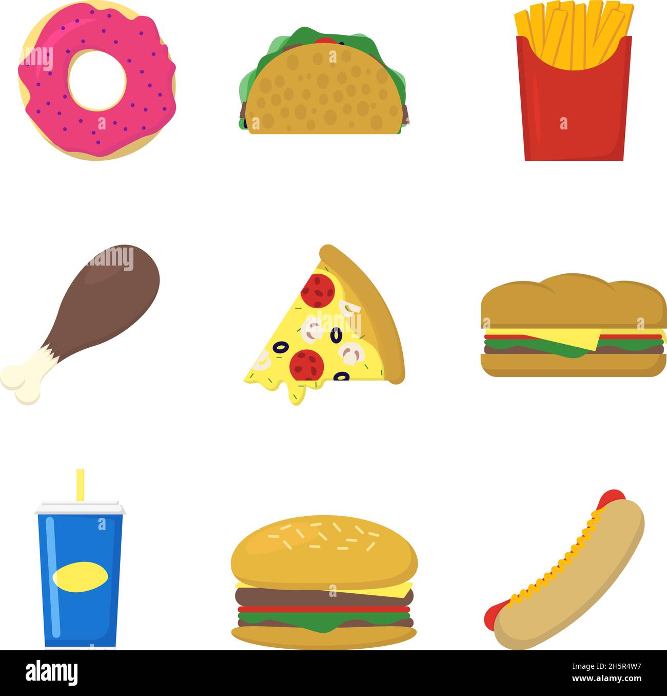 Flat bright donut Stock Vector Images - Alamy