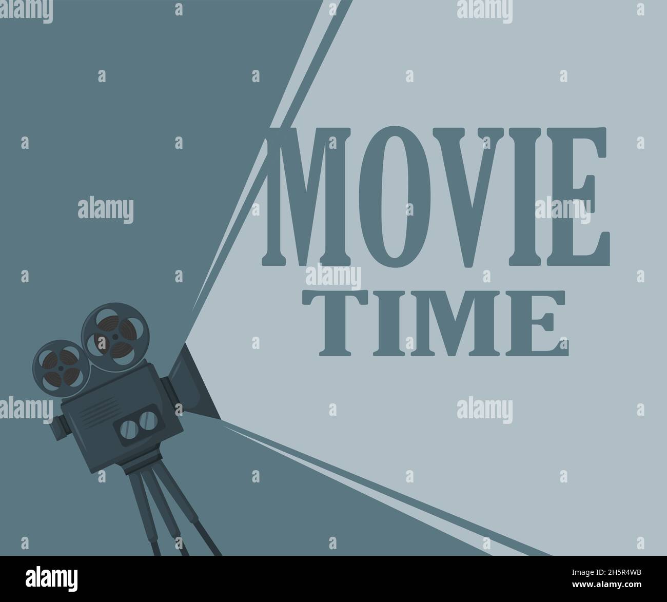 Retro cinema icon with text in flat style, vector Stock Vector Image ...