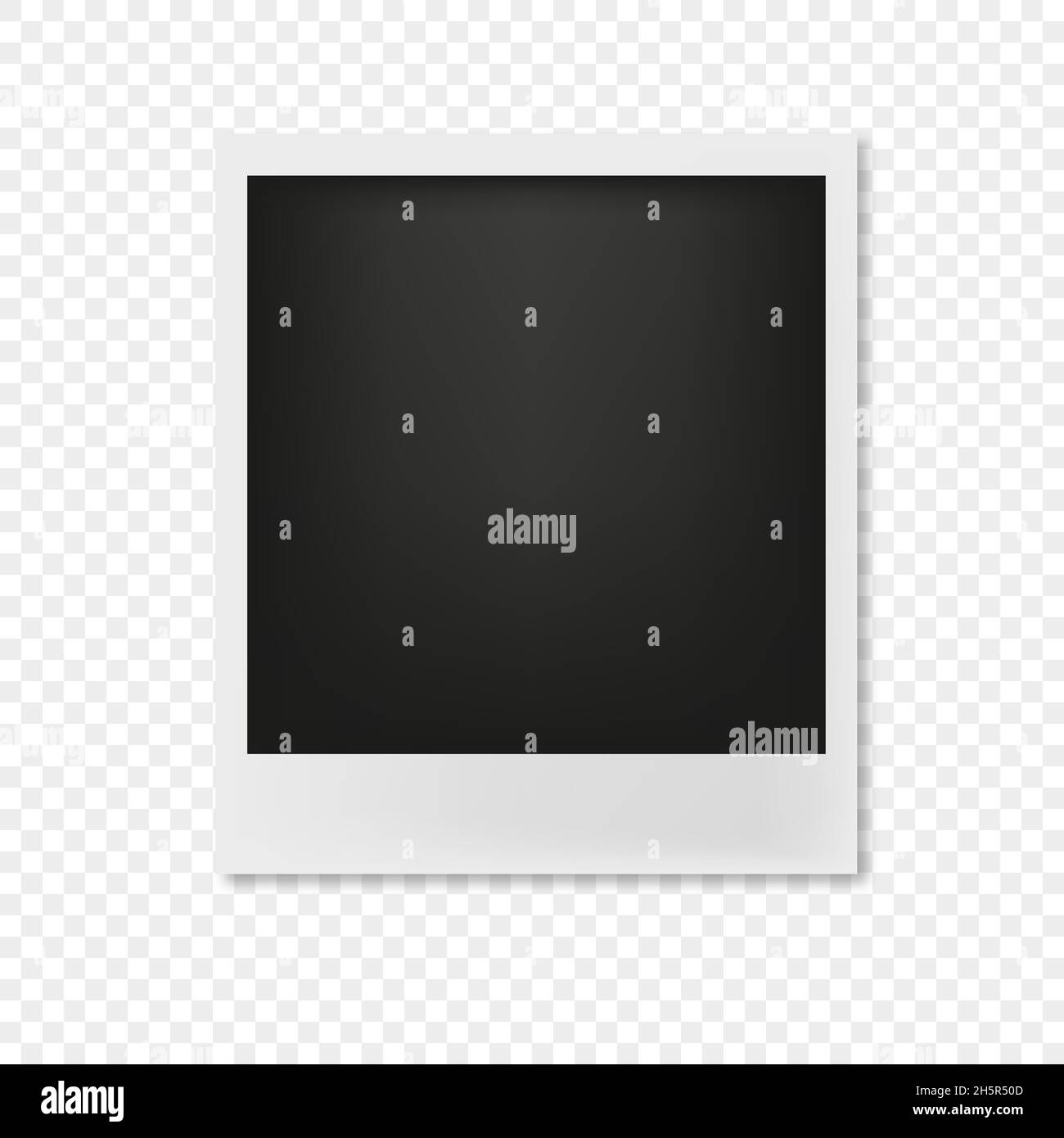 photo card on transparent background with shadow, vector Stock Vector ...