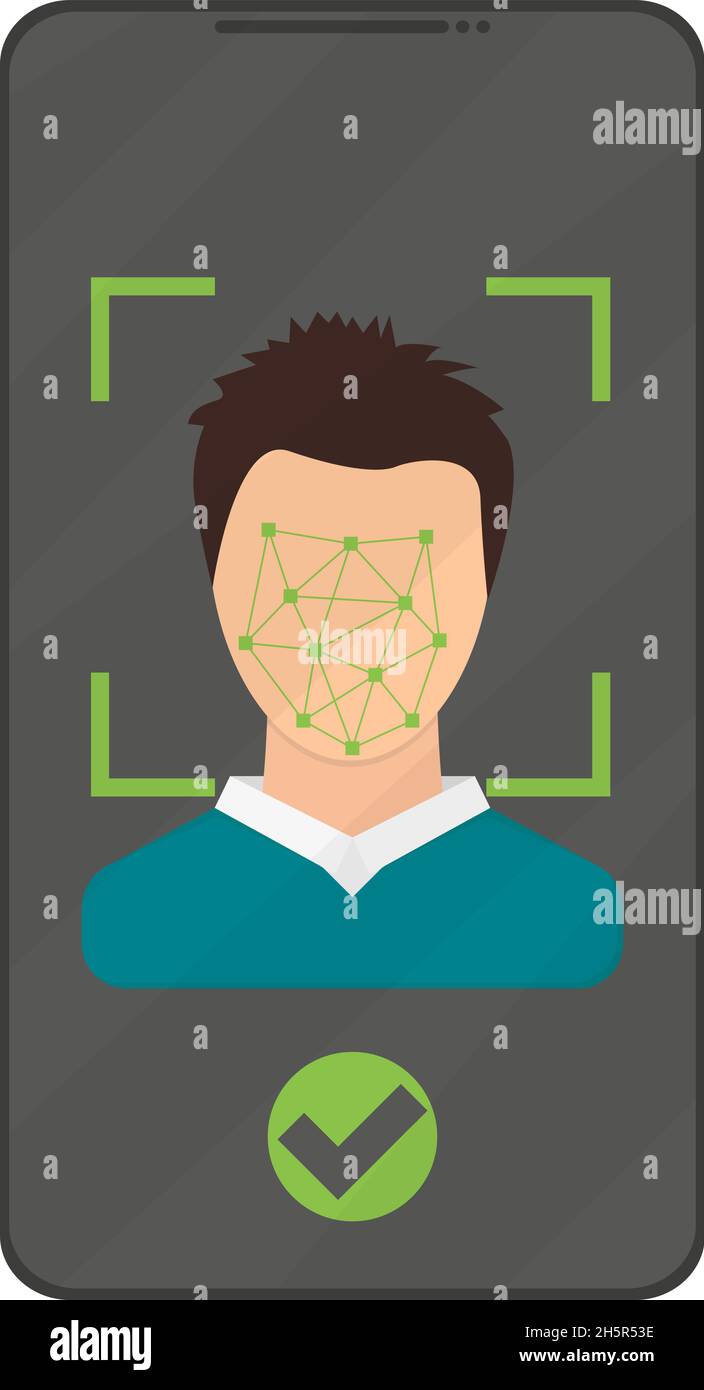 Face identification biometric facial Cut Out Stock Images & Pictures ...