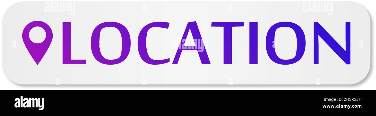 icon and text location sticker with shadow, vector Stock Vector Image ...