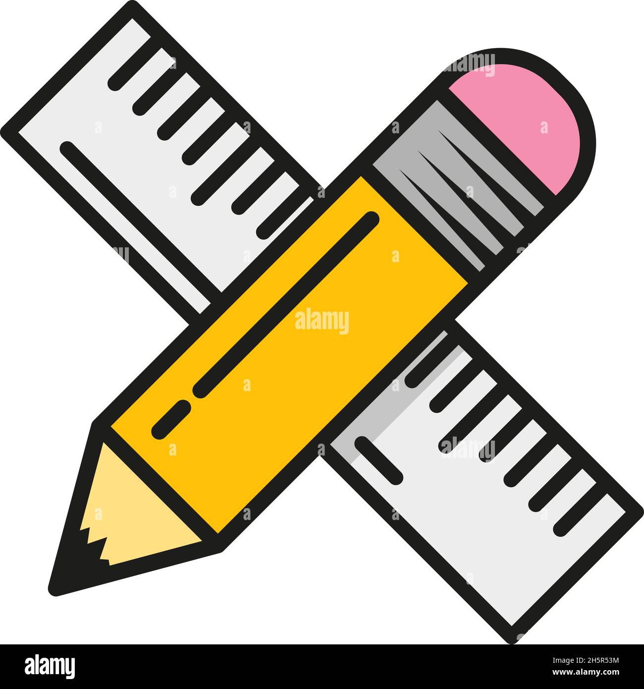 Iron ruler Stock Vector Images - Alamy