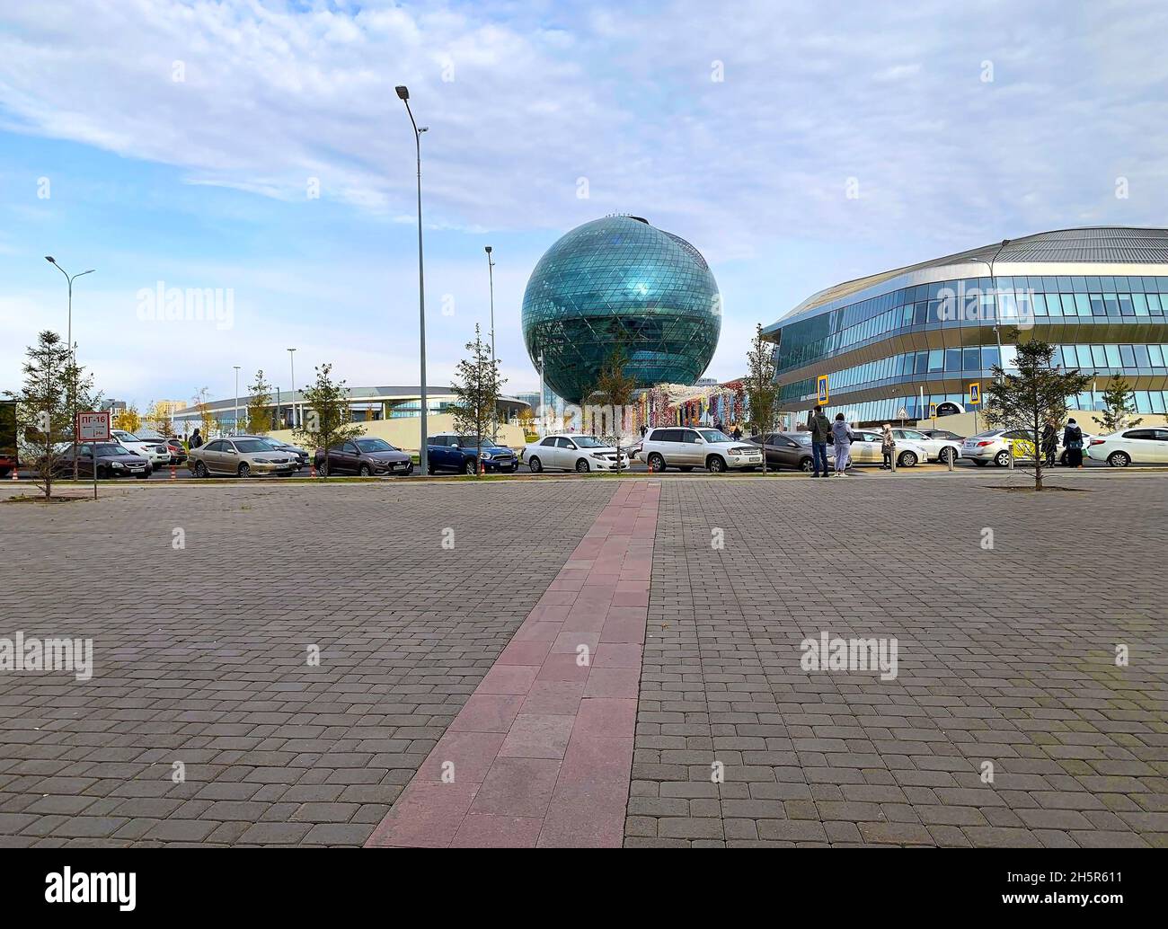 Astana, Nur-Sultan - Kazakhstan - September 14, 2021: View of Nur Alem ...