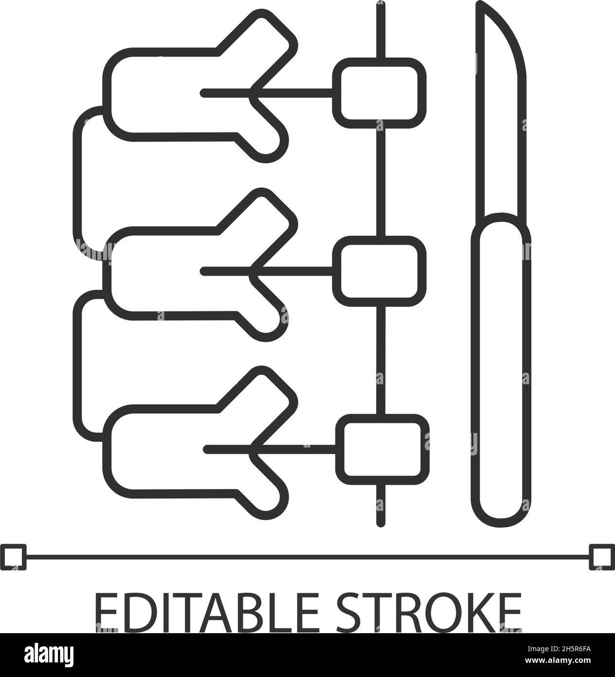 Spinal fusion linear icon Stock Vector Image & Art - Alamy