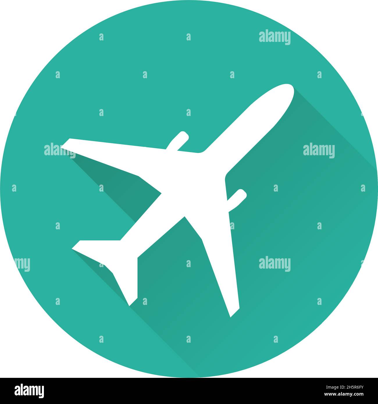 colored plane icon in a circle in flat Stock Vector Image & Art - Alamy