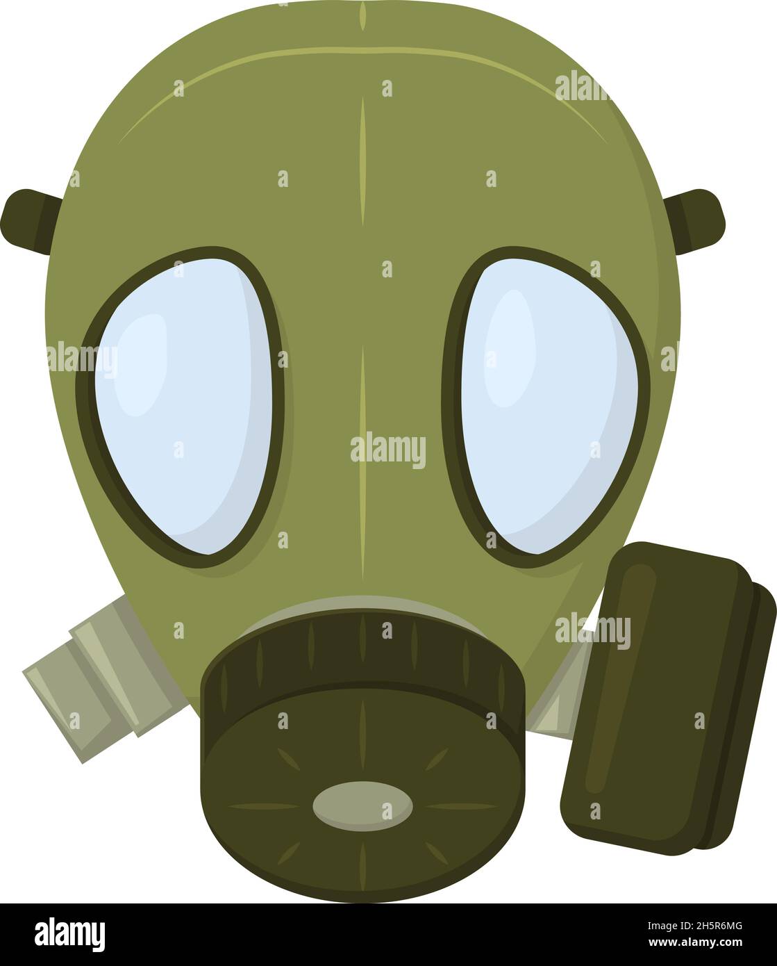 green gas mask on white background, vector illustration Stock Vector ...