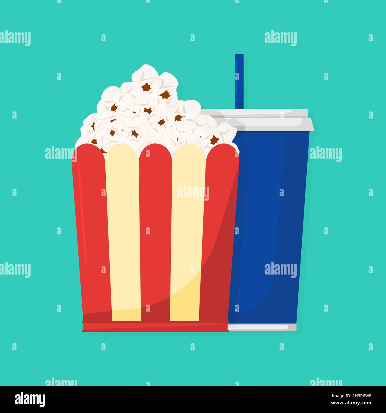 Popcorn carton Stock Vector Images - Alamy