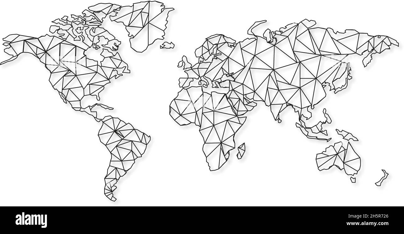 World map and grid Stock Vector Images - Alamy