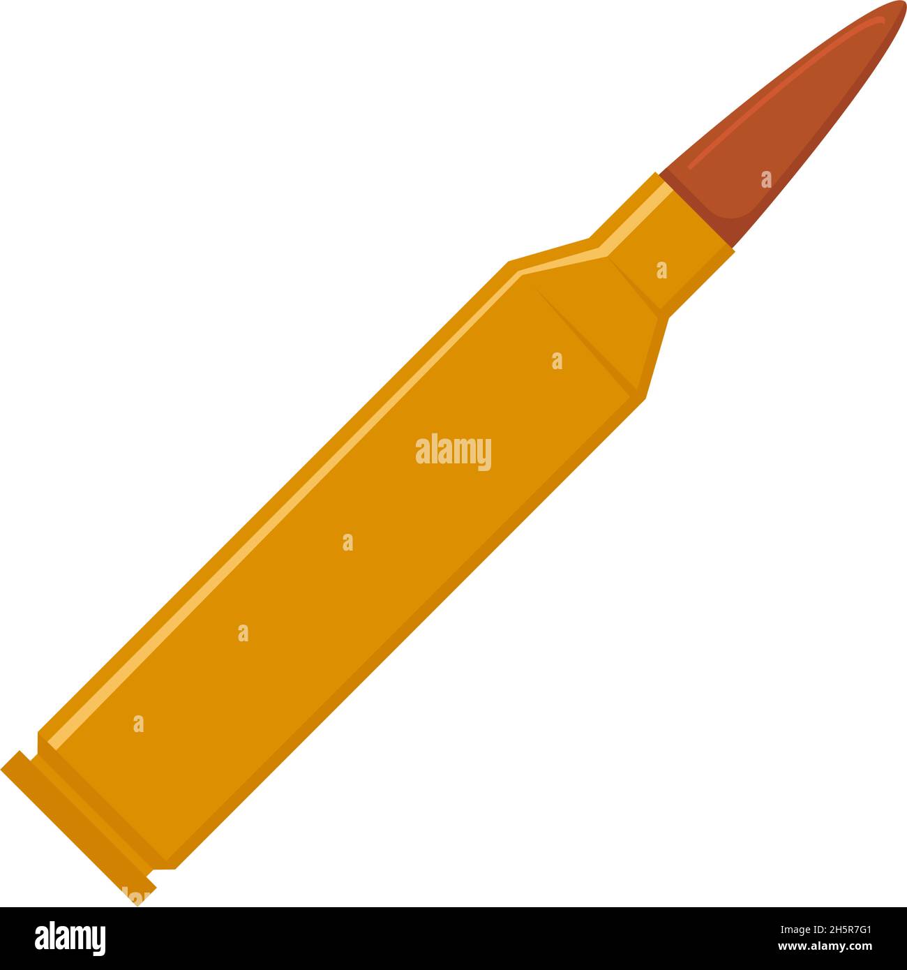 weapon a cartridge in flat style, vector illustration Stock Vector ...