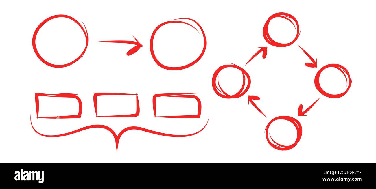 Handdrawn diagram vector business charts and statistics for ...