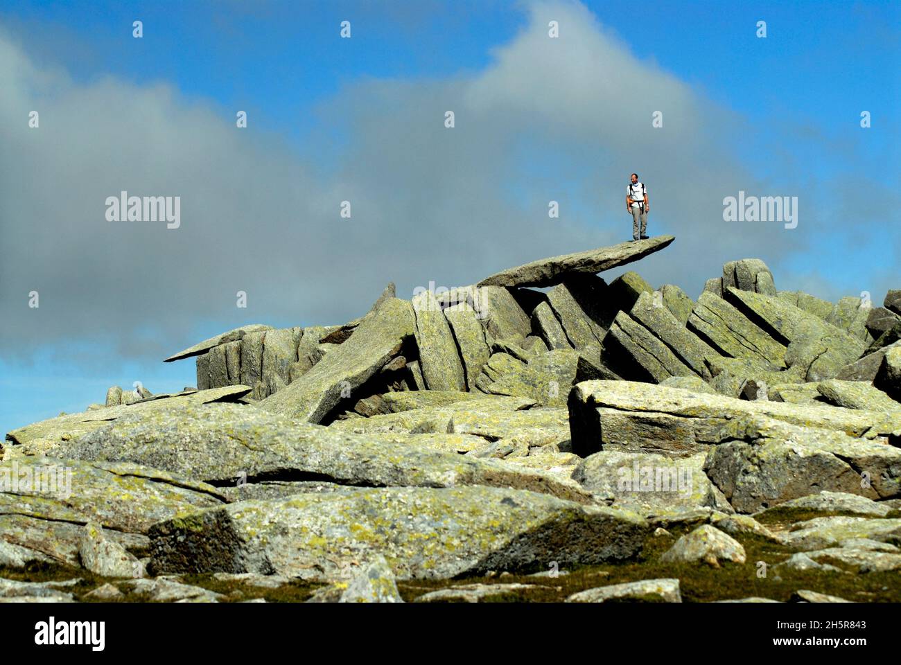 The Cantilever on Glyder Fach, Snowdonia Stock Photo - Alamy