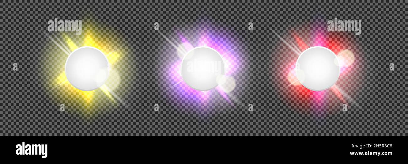 Shine light round banner vector abstract bright design glow colorful ...