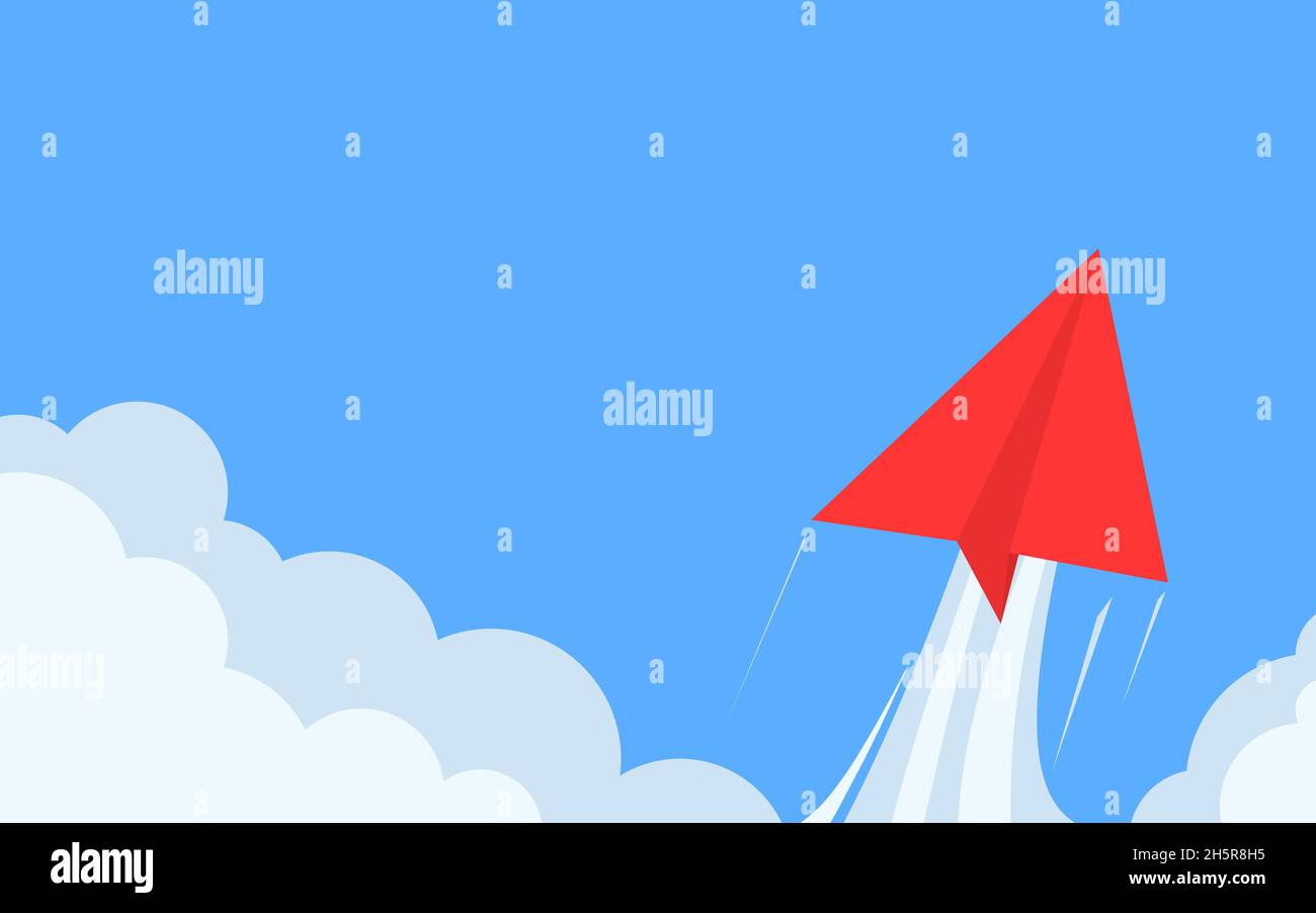 Start up vector paper plane launch business, startup graphic concept ...