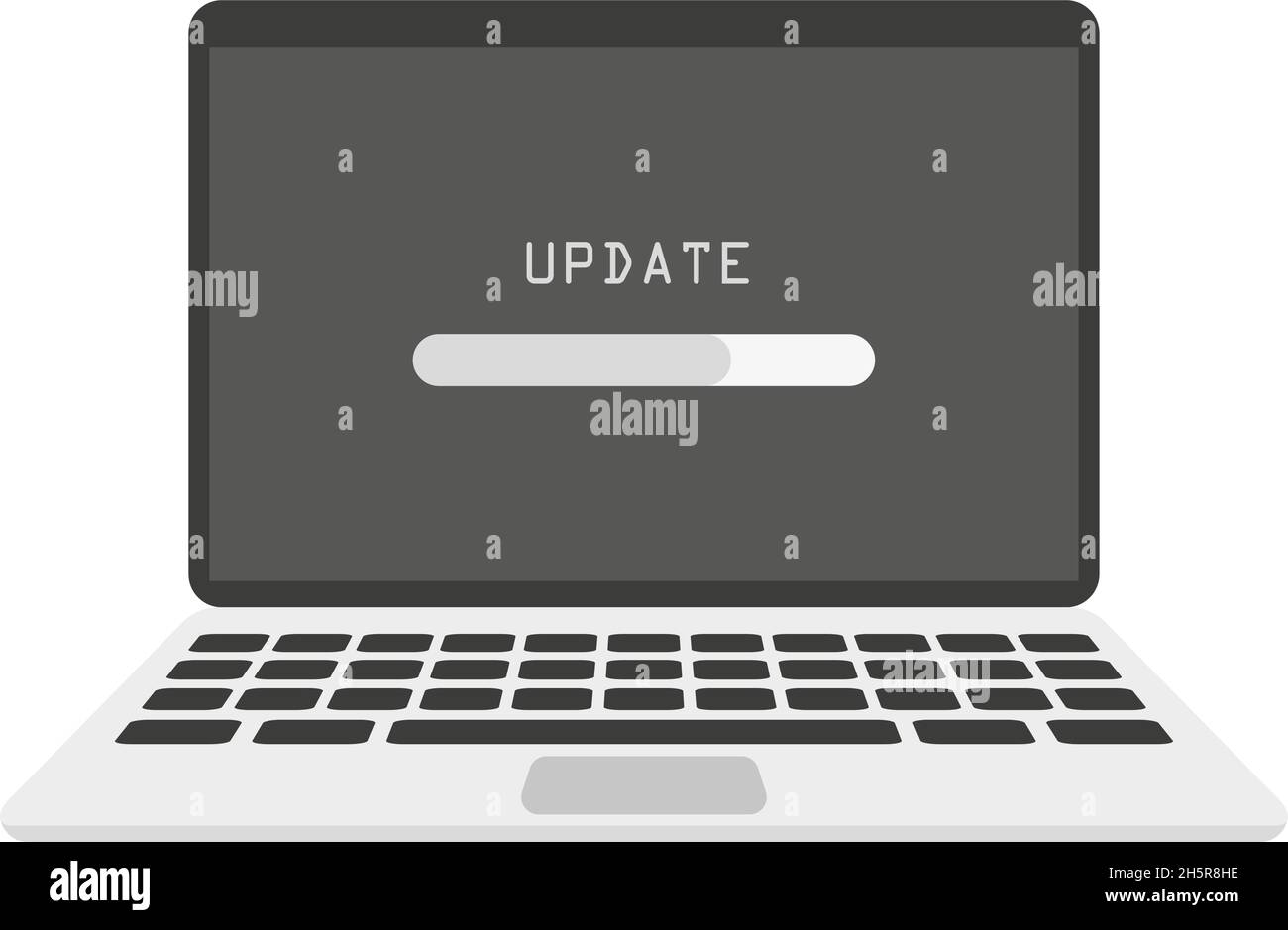 upgrade laptop in flat style on white background Stock Vector Image ...