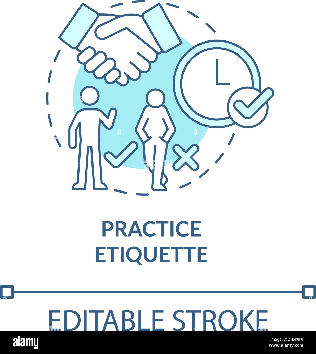 Practice etiquette blue concept icon Stock Vector Image & Art - Alamy Practice etiquette blue concept icon Stock Vector Image & Art - Alamy