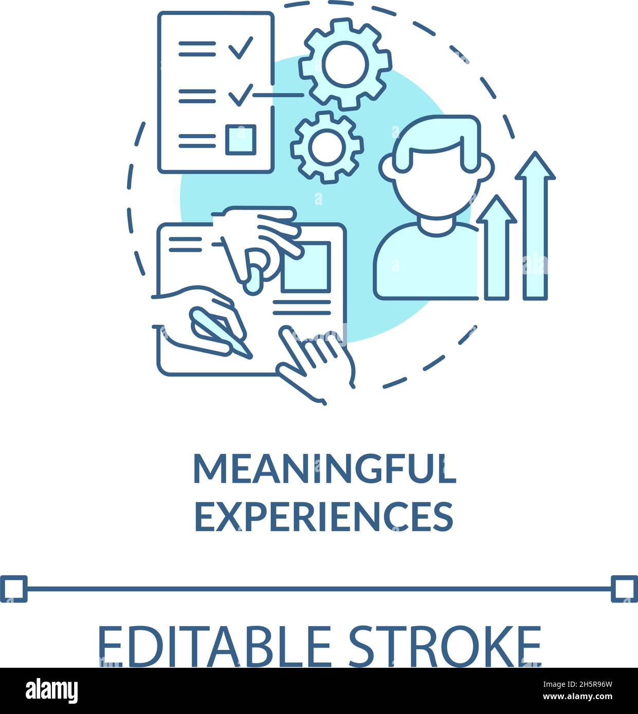 Meaningful experience blue concept icon Stock Vector Image & Art - Alamy