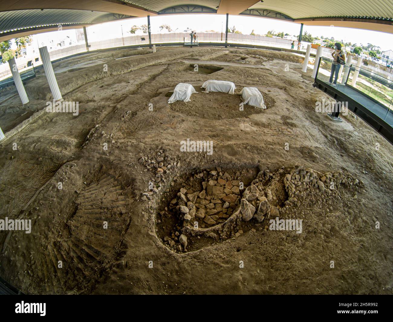RIO MAIOR, PORTUGAL - Oct 15, 2021: An excavations site of Villa Romana ...