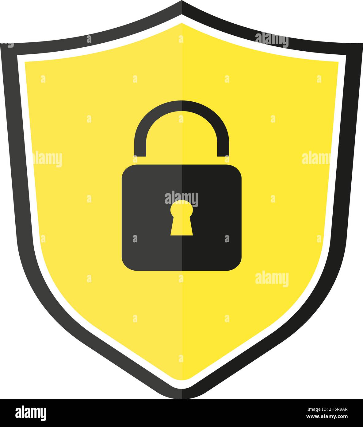 shield protection color icon in flat style, vector illustration Stock ...