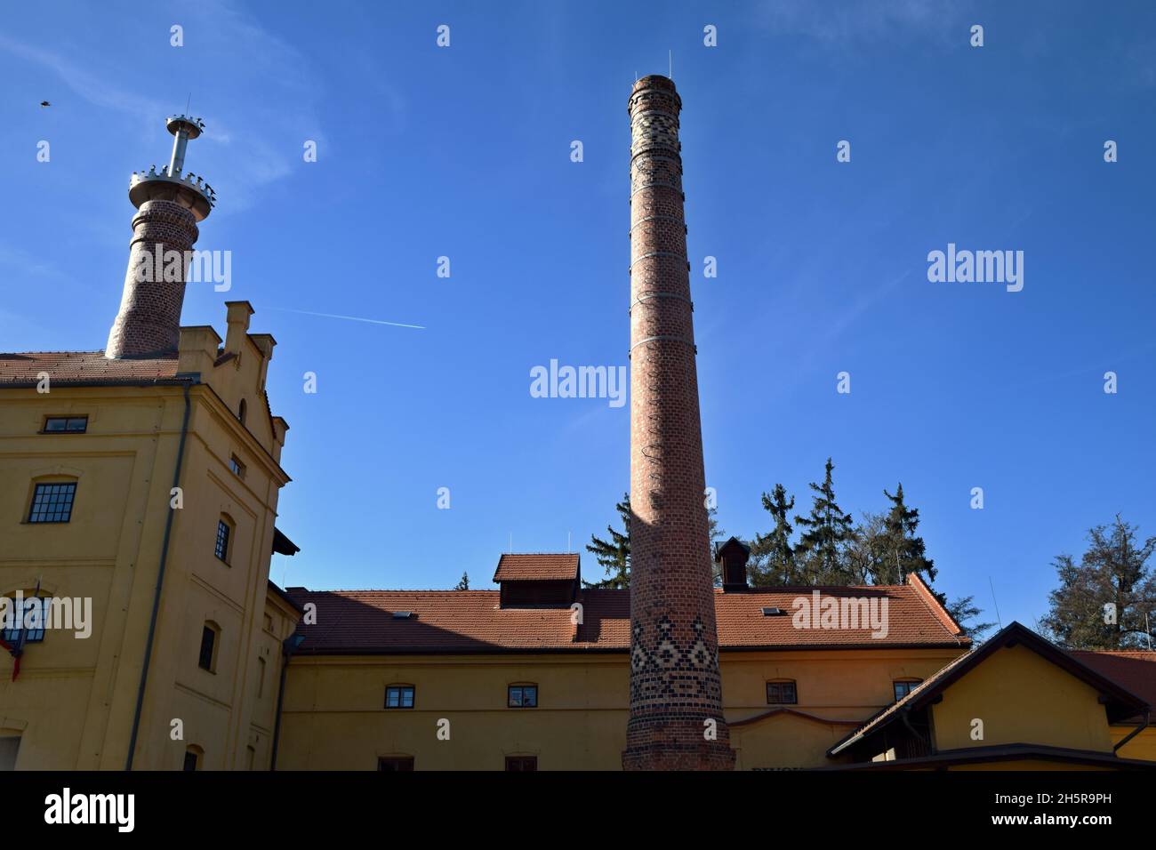 The Plasy Monastery, the large complex of monastery, castle and ...