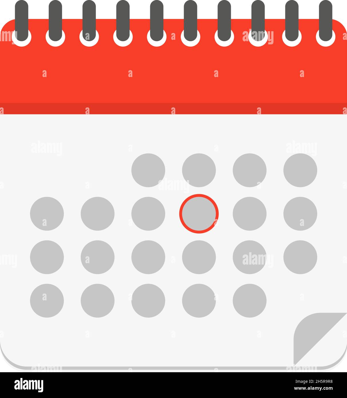 calendar color icon in flat style, vector illustration Stock Vector ...