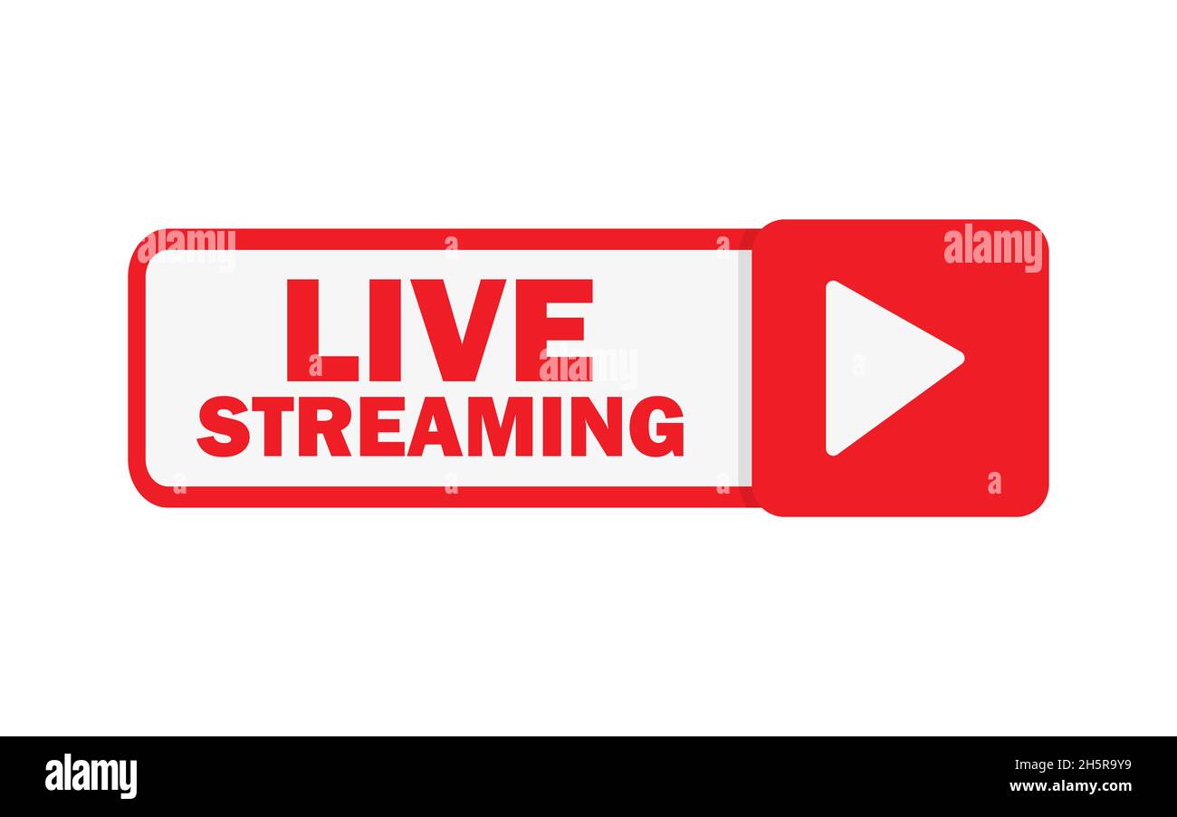 Live streaming button Stock Vector Images - Alamy