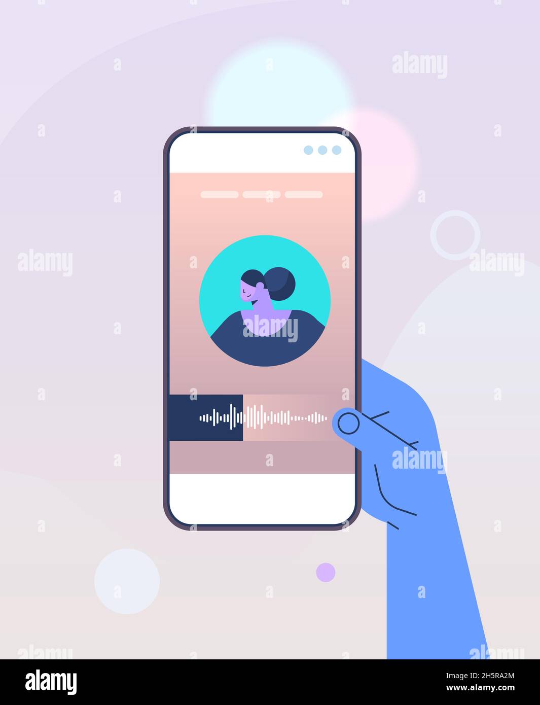 Recording voice message on phone Stock Vector Images - Alamy